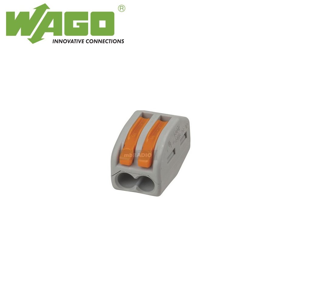 2 WAY WAGO SPLICE TERMINAL BLOCK (222-412) – mbRADIO