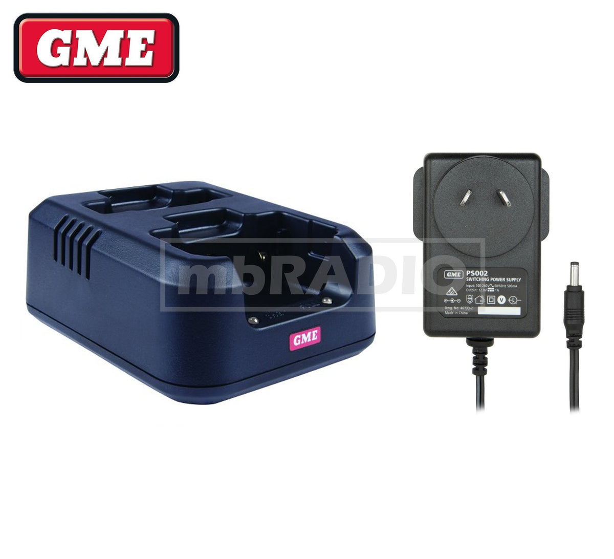 GME BCD021 DUAL DESKTOP CHARGE CRADLE TX685 TX6150 TX6155 TX6160 TX616 ...
