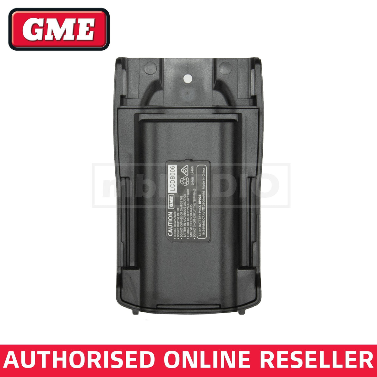 GME BP026 BATTERY PACK 2600mAH Li-ion TX6160 TX6165 – mbRADIO