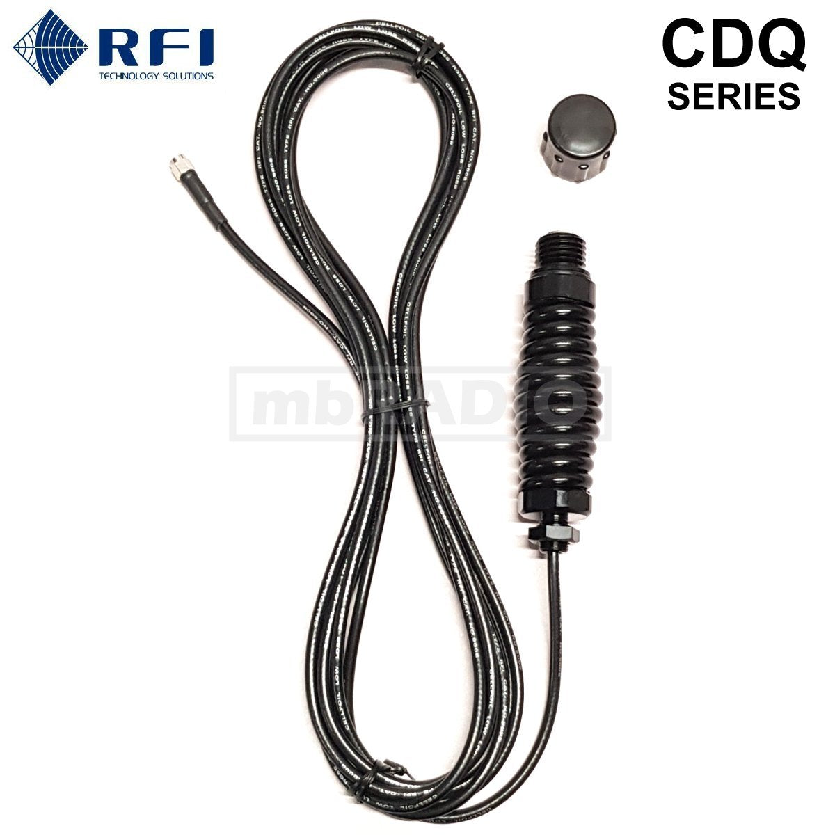 RFI CDQ Q-Fit® SERIES BLACK SPRING & CABLE ASSEMBLY, SMA(M) TERMINATED ...