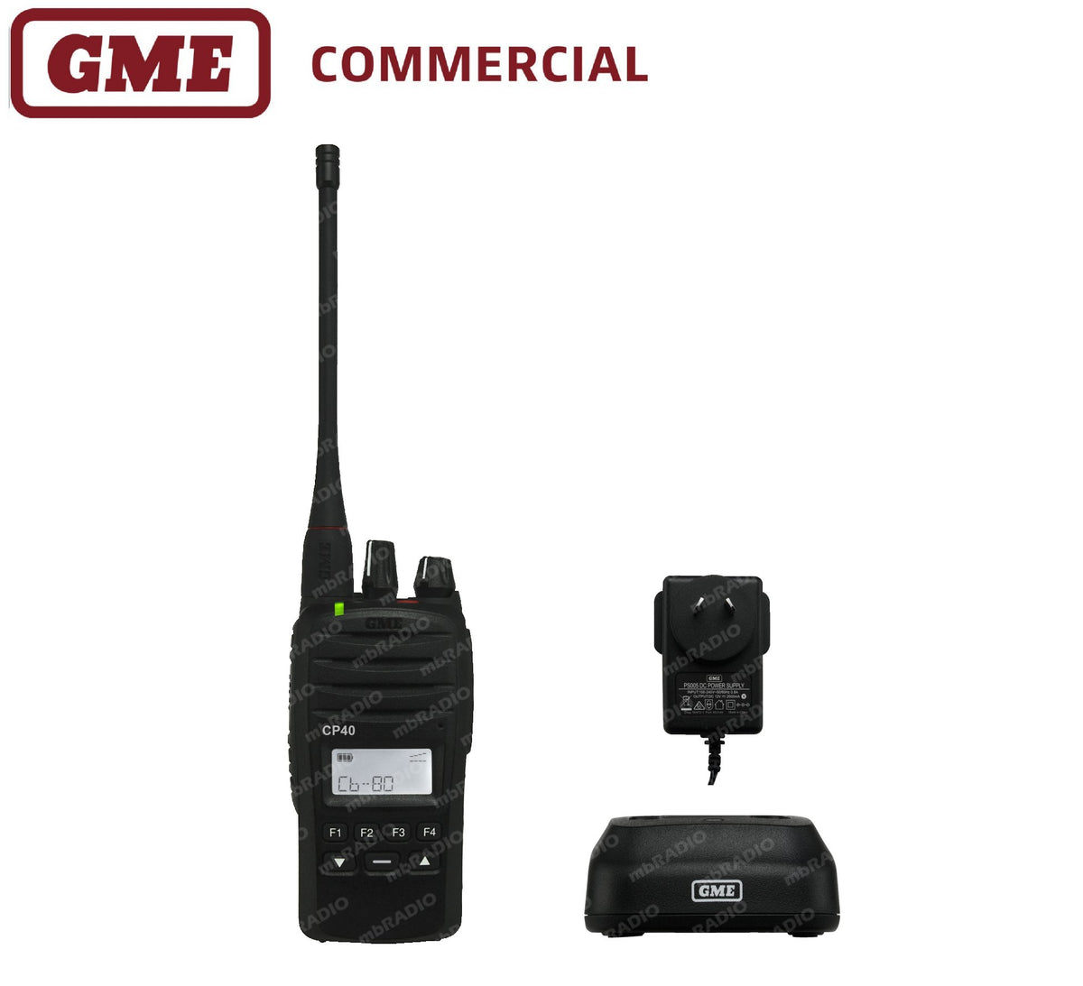 GME CP40 5 WATT IP67 UHF COMMERCIAL HANDHELD RADIO – mbRADIO